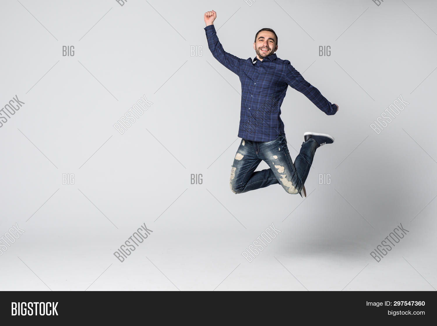 Young Man Jumping Air Image & Photo (Free Trial) | Bigstock