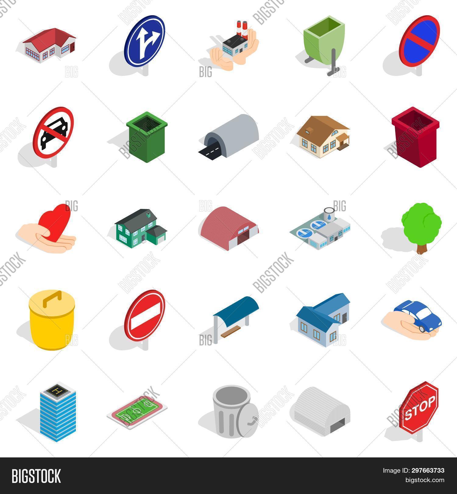 Township Icons Set. Image & Photo (Free Trial) | Bigstock