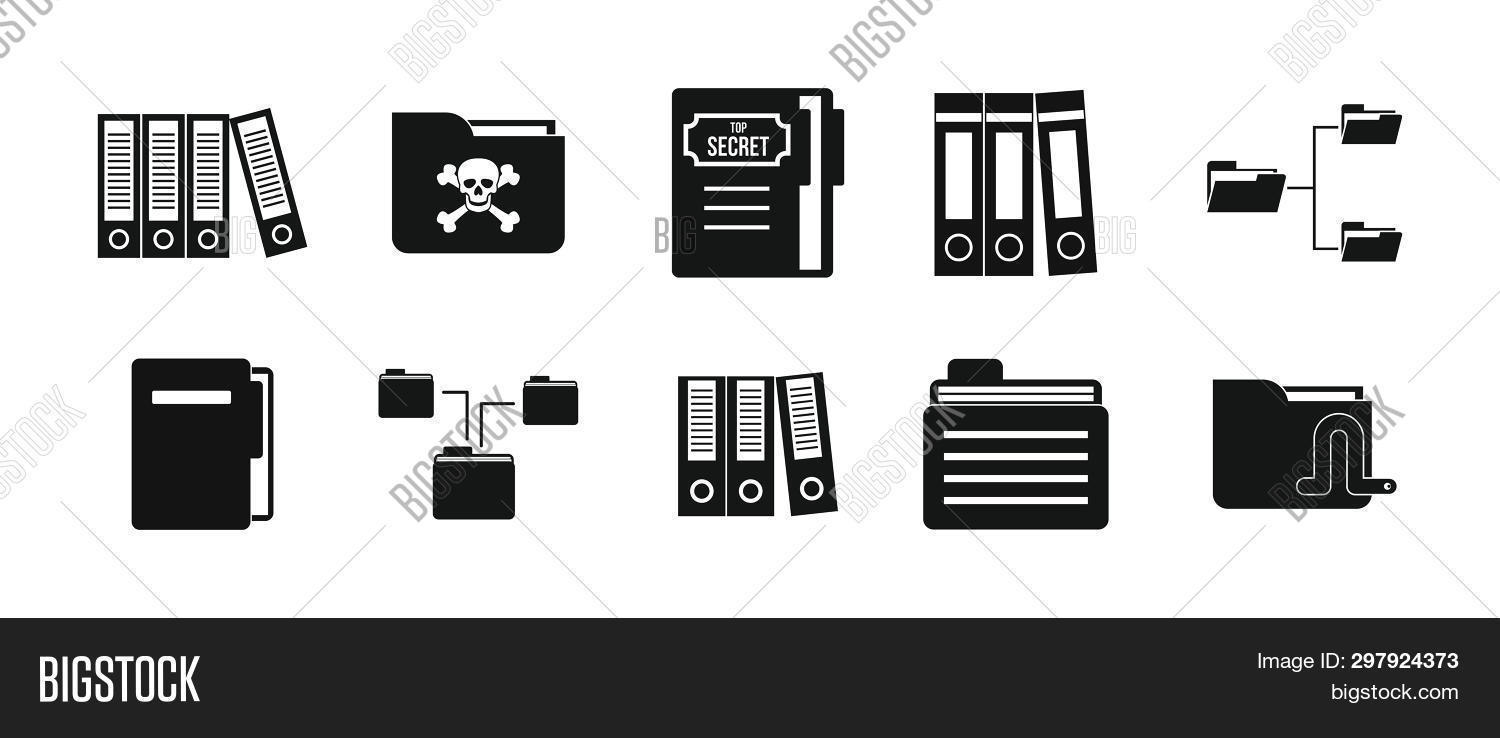 Folder Icon Set. Image & Photo (Free Trial) | Bigstock