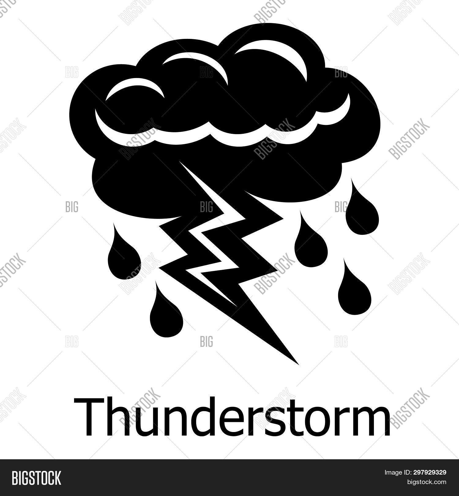 Thunderstorm Icon. Image & Photo (Free Trial) | Bigstock