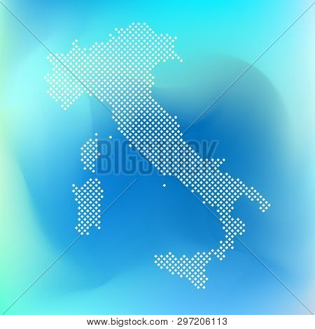 Pixel Map Italy. Vector & Photo (Free Trial) | Bigstock