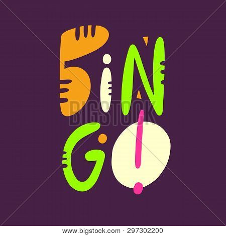 Bingo Sign Logo Hand Vector & Photo (Free Trial) | Bigstock