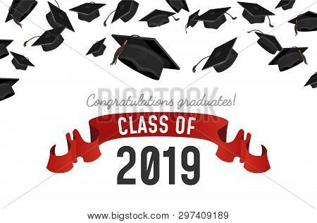 Flying Graduate Caps Vector & Photo (Free Trial) | Bigstock
