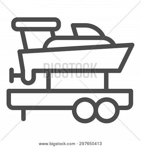 Boat Trailer Line Vector & Photo (Free Trial) | Bigstock