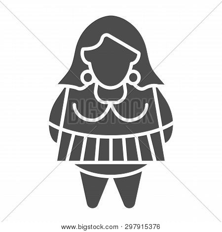 Fat Girl Solid Icon. Vector & Photo (Free Trial) | Bigstock