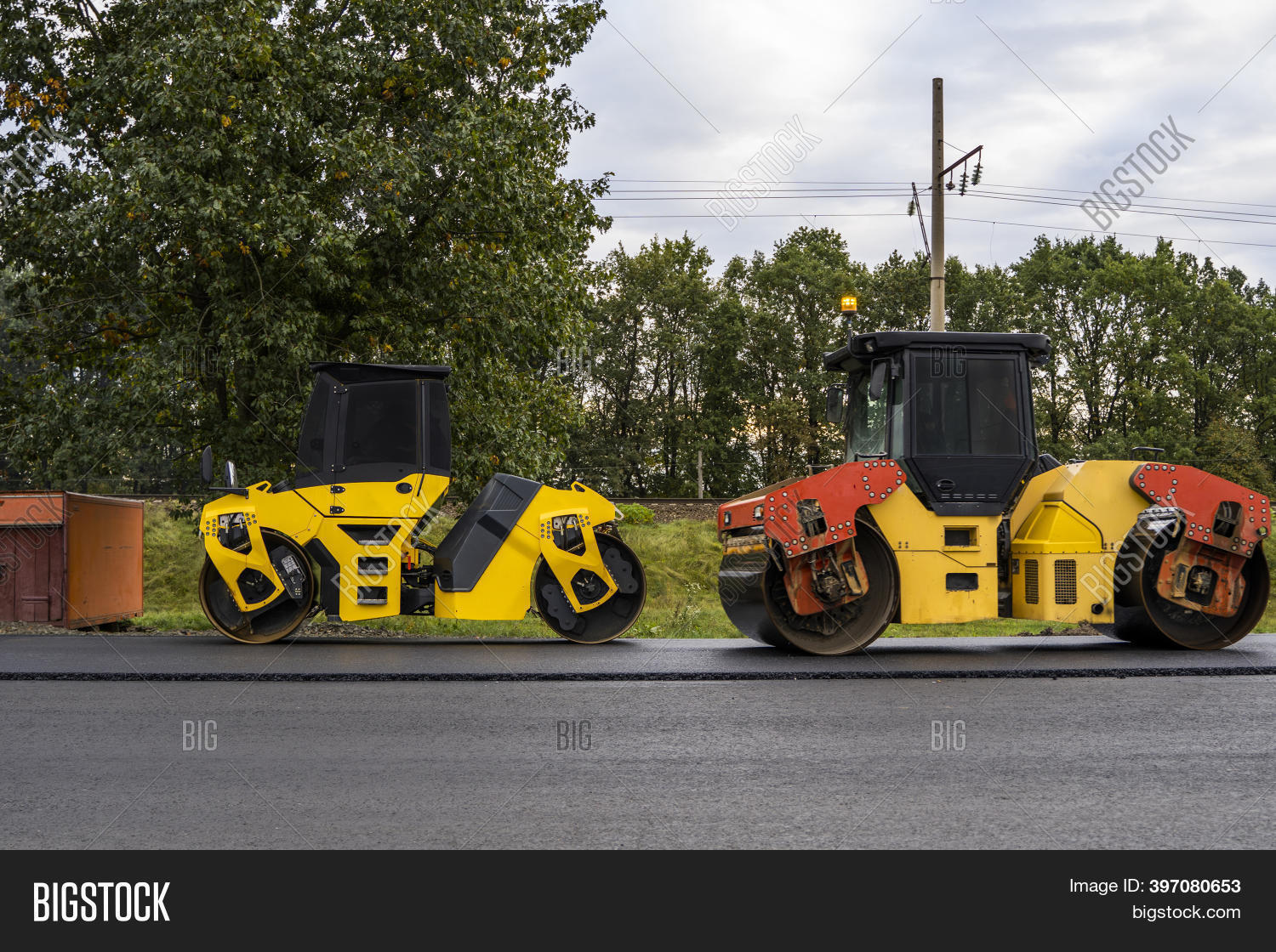 Asphalt Road Roller Image & Photo (Free Trial) | Bigstock