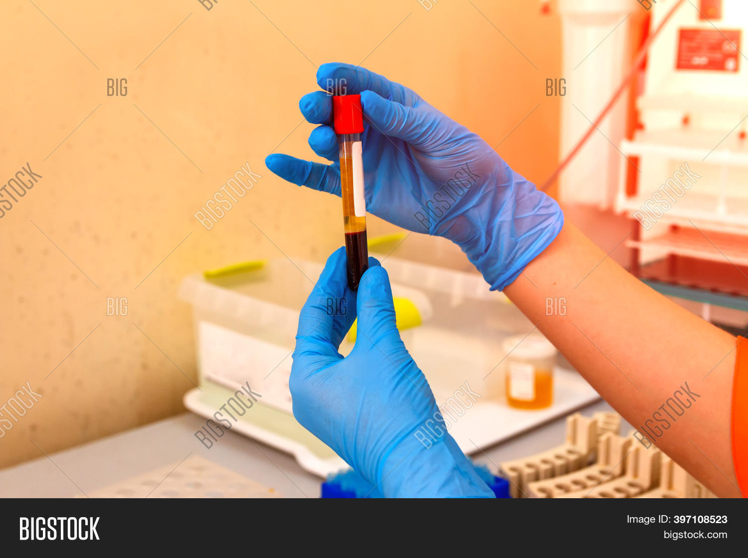 Blood Tube Hands. Test Image & Photo (Free Trial) | Bigstock