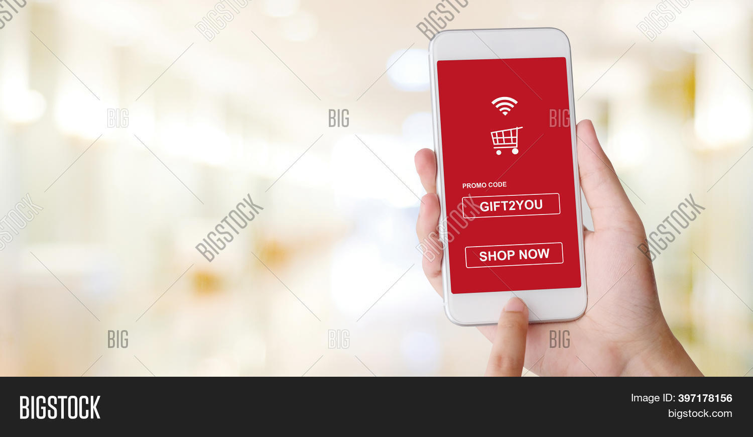 Promo Code On Mobile Image & Photo (Free Trial) | Bigstock