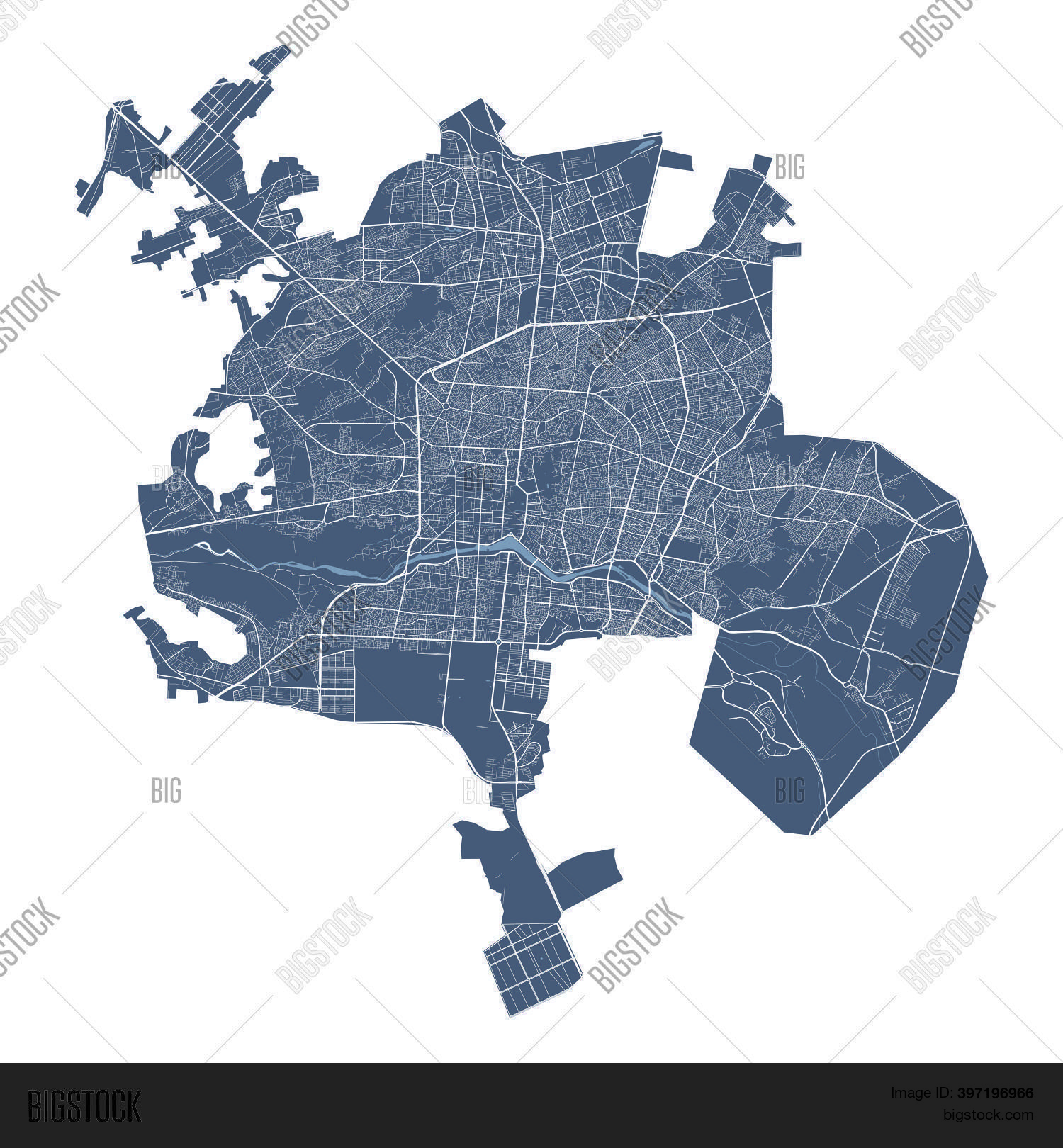 Isfahan Map. Detailed Vector & Photo (Free Trial) | Bigstock