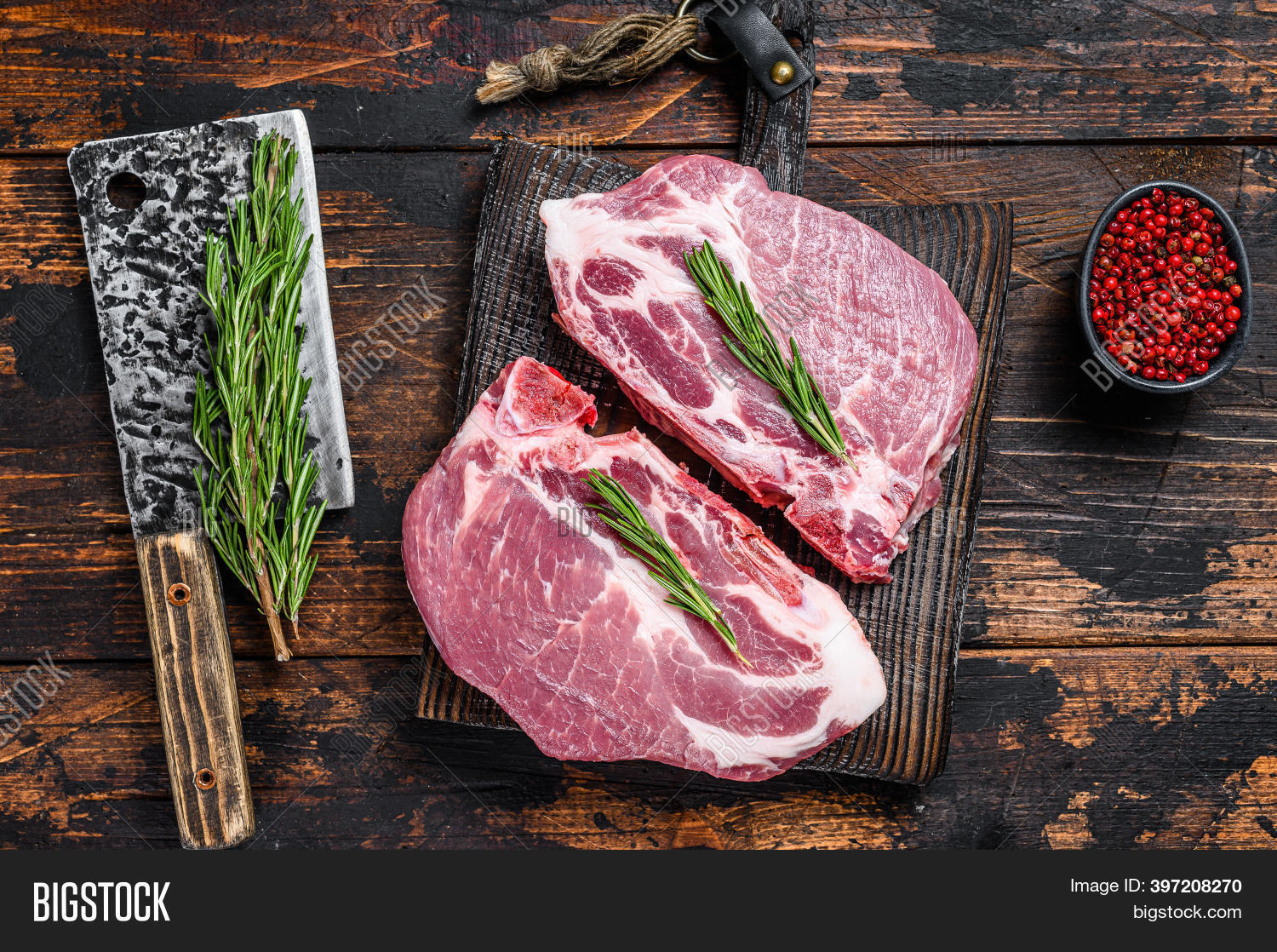 Raw Pork Loin Steaks Image & Photo (Free Trial) | Bigstock