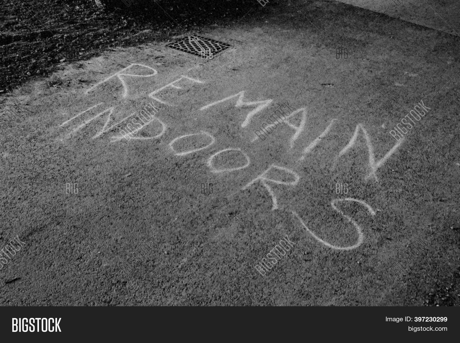 Remain Indoors Written Image & Photo (Free Trial) | Bigstock