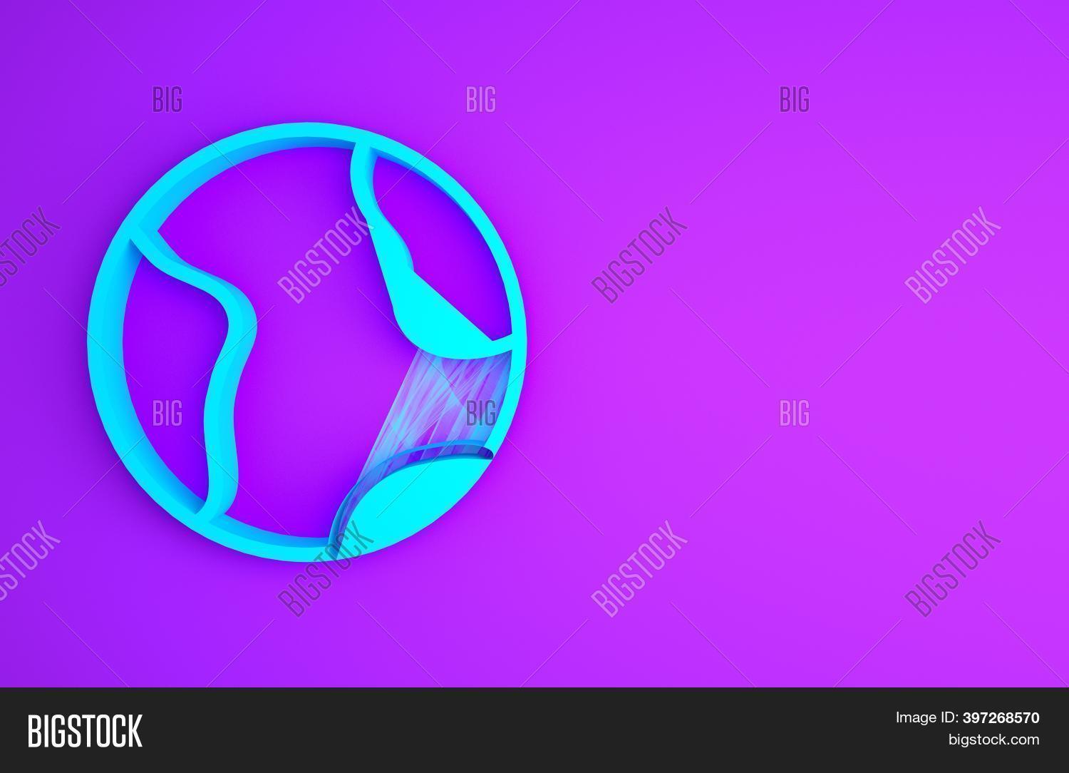 Blue Earth Globe Icon Image & Photo (Free Trial) | Bigstock