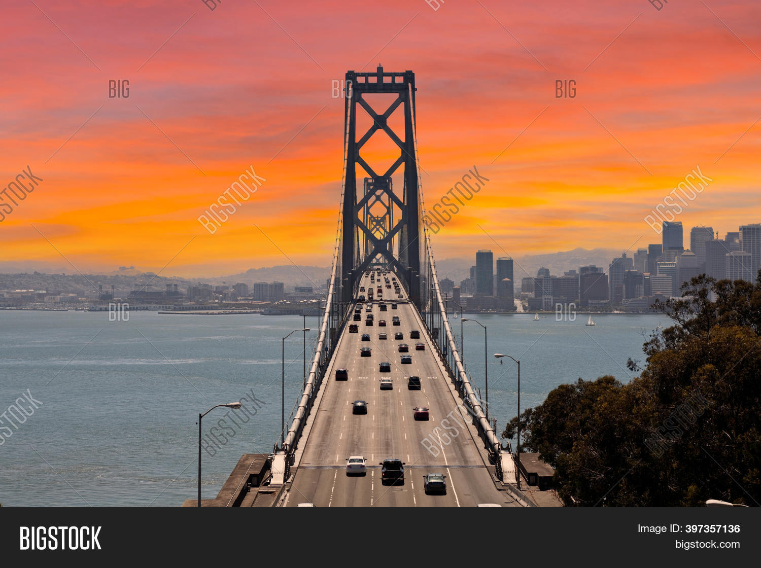 Sunset View Bay Bridge Image & Photo (Free Trial) | Bigstock