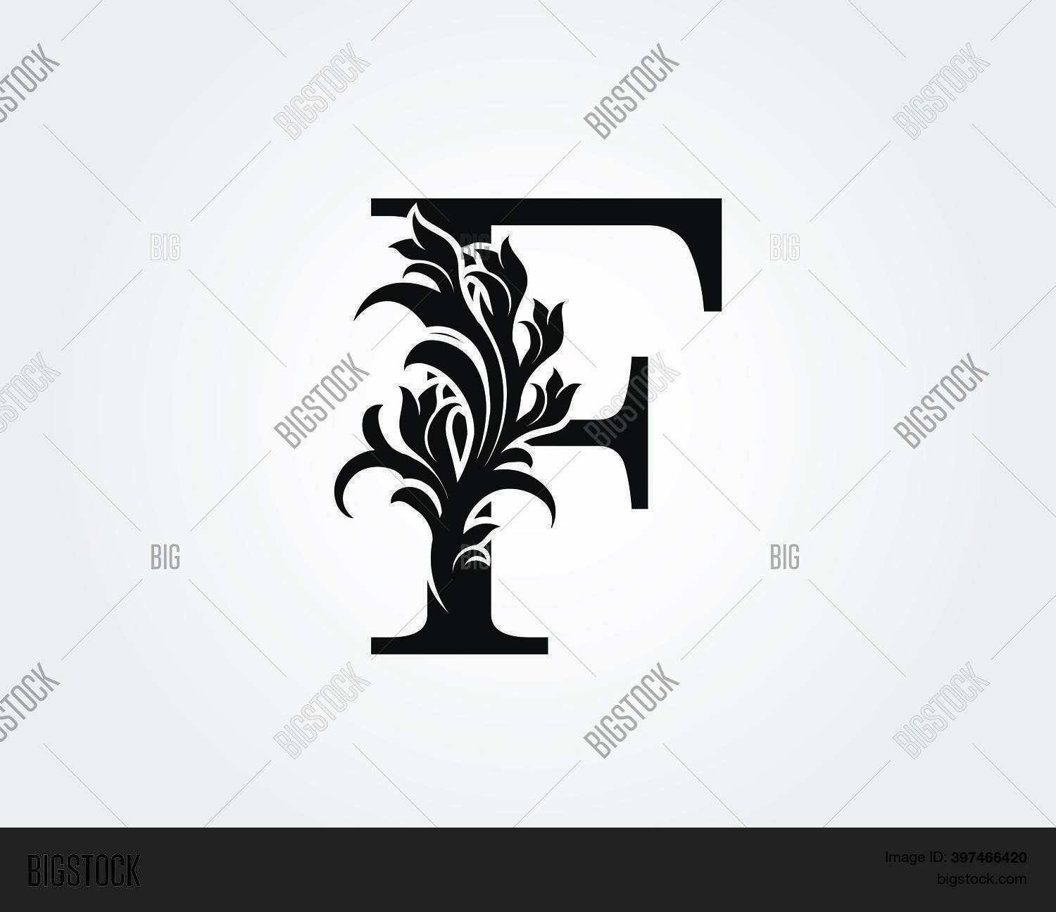Monogram Letter F Vector & Photo (Free Trial) | Bigstock
