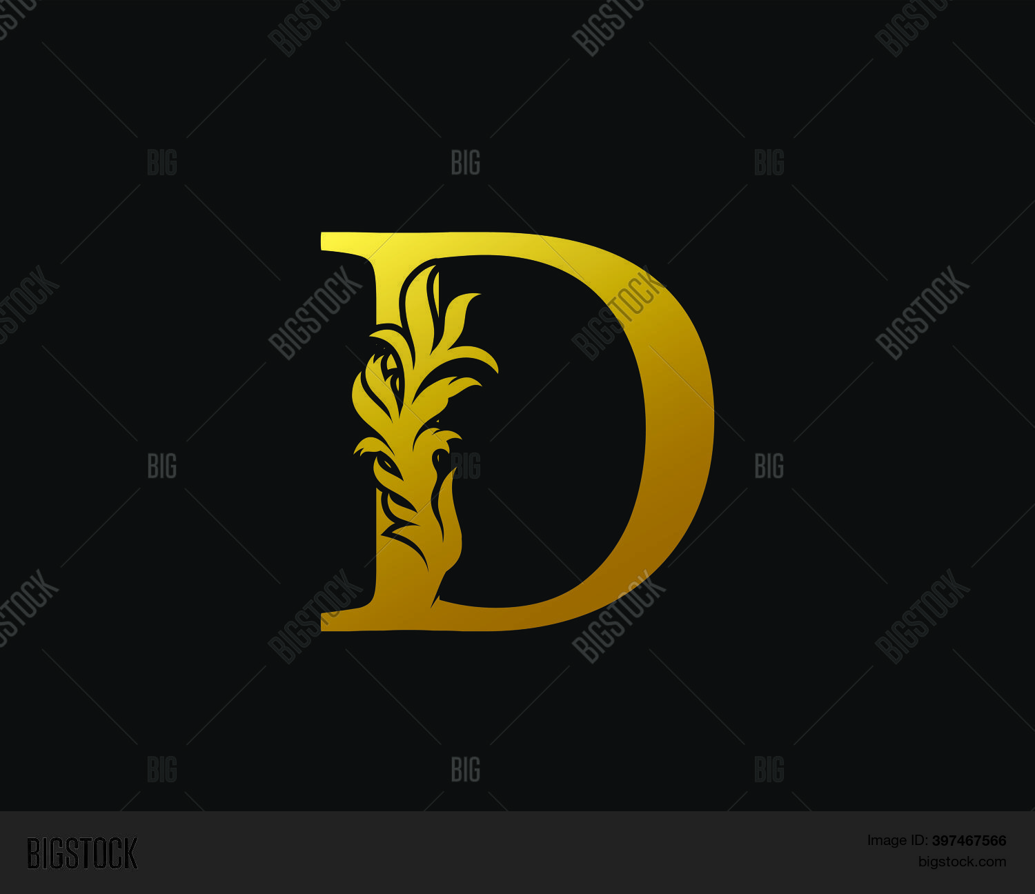 Classic Letter D Icon Vector & Photo (Free Trial) | Bigstock
