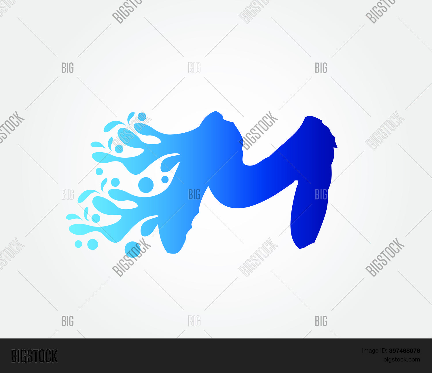 Letter M Splash Water Vector & Photo (Free Trial) | Bigstock