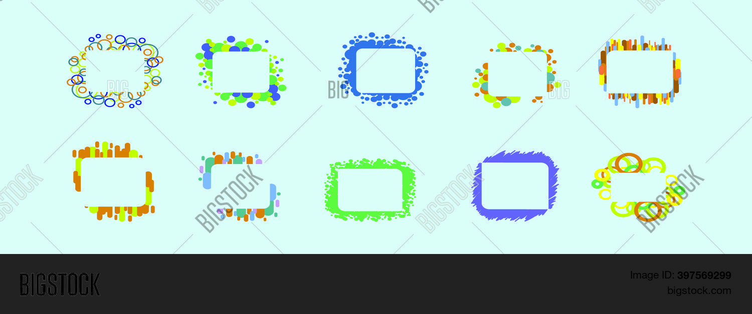 Set Funky Frames Vector & Photo (Free Trial) | Bigstock