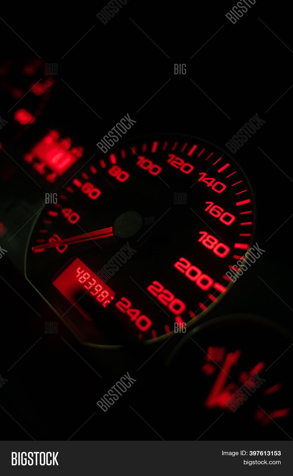 Speedometer Red Light Image & Photo (Free Trial) | Bigstock