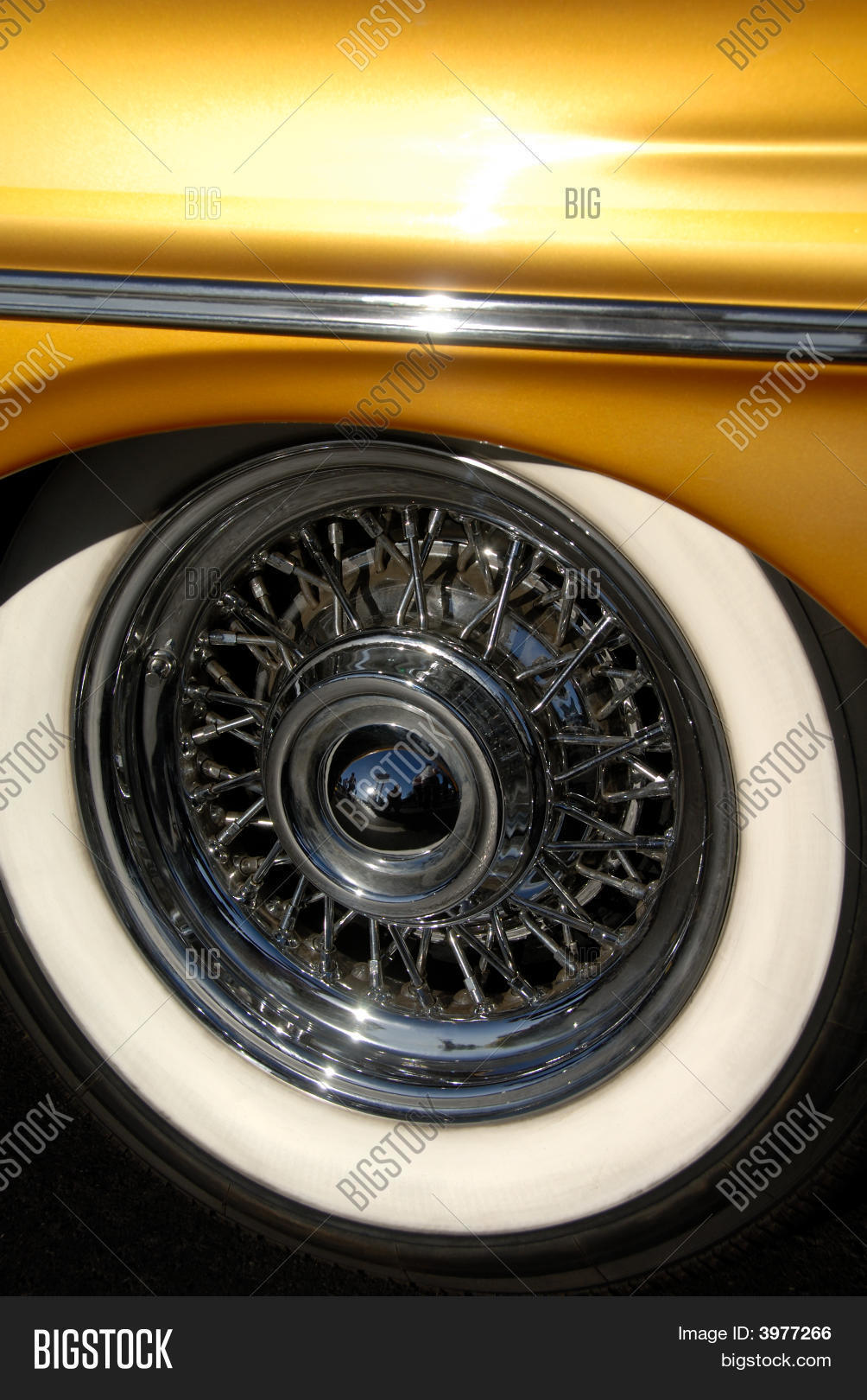 Wire Wheels White Wall Image & Photo (Free Trial) | Bigstock