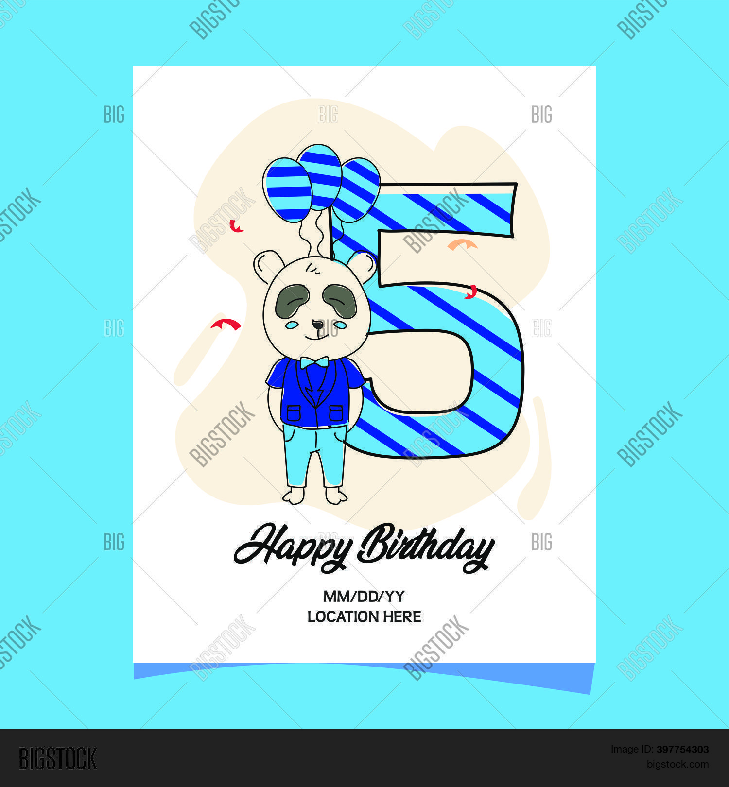 5th Birthday Party Vector & Photo (Free Trial) | Bigstock