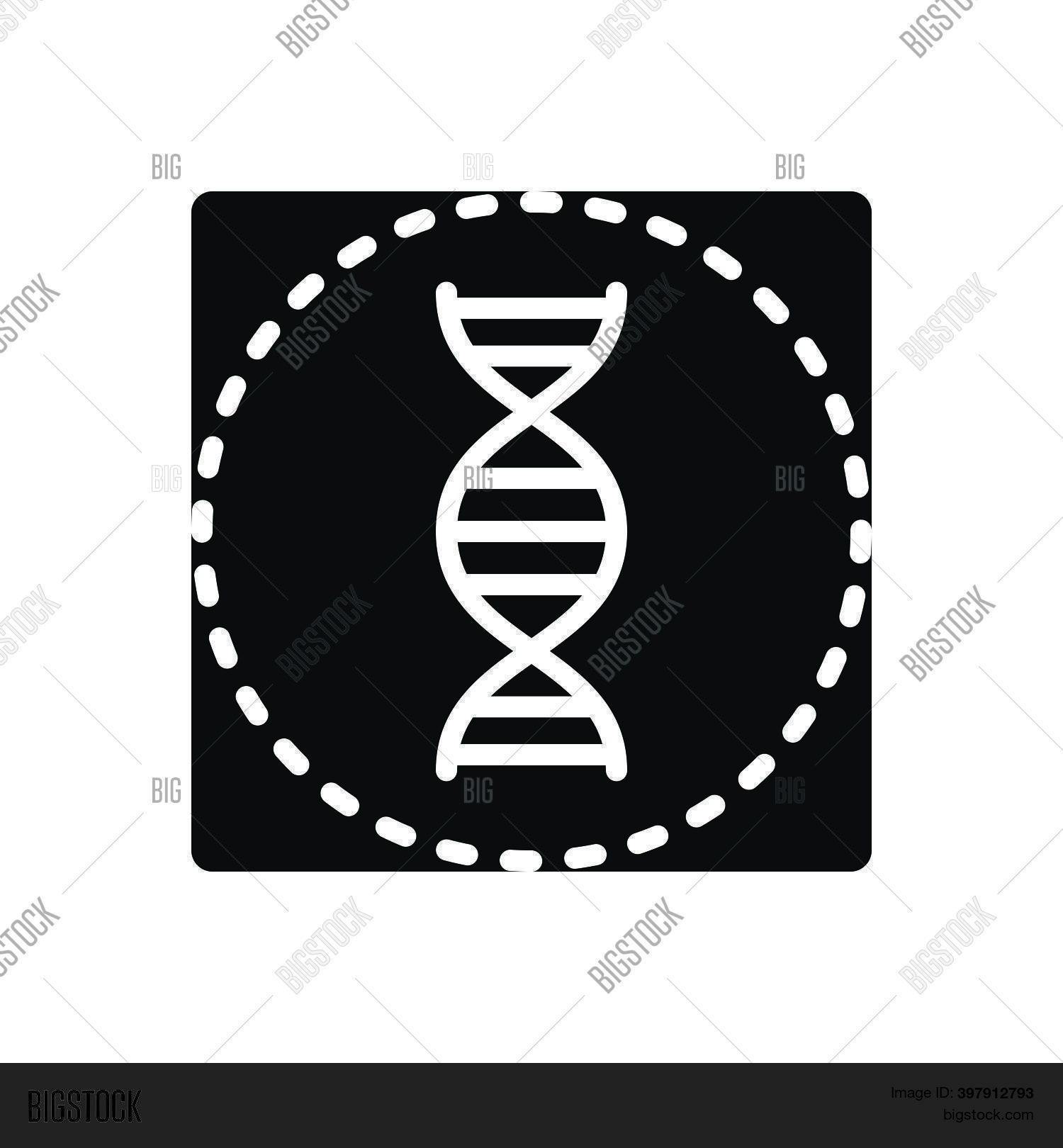 Black Solid Icon Dna Vector & Photo (Free Trial) | Bigstock