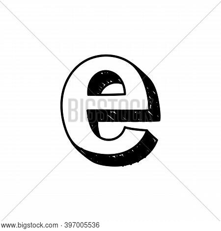 E Letter Hand-drawn Vector & Photo (Free Trial) | Bigstock