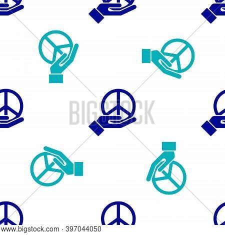 Blue Peace Icon Vector & Photo (Free Trial) | Bigstock