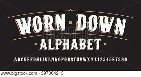 Worn Down Alphabet Vector & Photo (Free Trial) | Bigstock