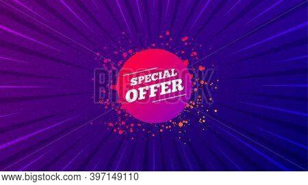 Special Offer Sticker. Purple Background With Offer Message. Discount ...