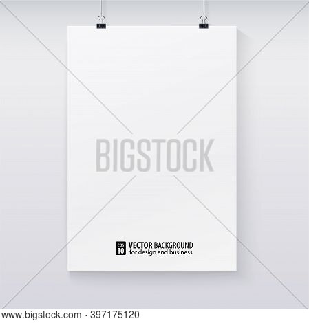 Blank White Poster Vector & Photo (Free Trial) | Bigstock