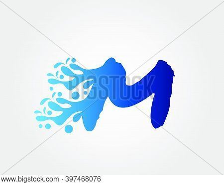 Letter M Splash Water Vector & Photo (Free Trial) | Bigstock