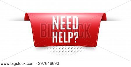 Need Help Symbol. Red Vector & Photo (Free Trial) | Bigstock