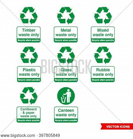 Waste Recycling Signs Vector & Photo (Free Trial) | Bigstock