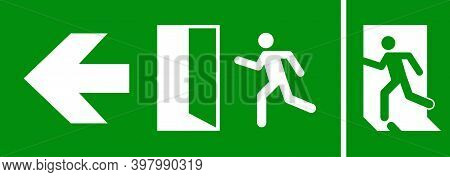 Emergency Fire Exit Vector & Photo (Free Trial) | Bigstock