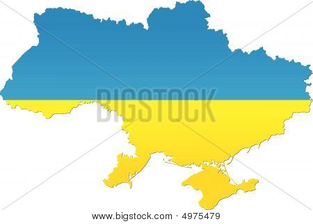 Detailed Map Ukraine Vector & Photo (Free Trial) | Bigstock