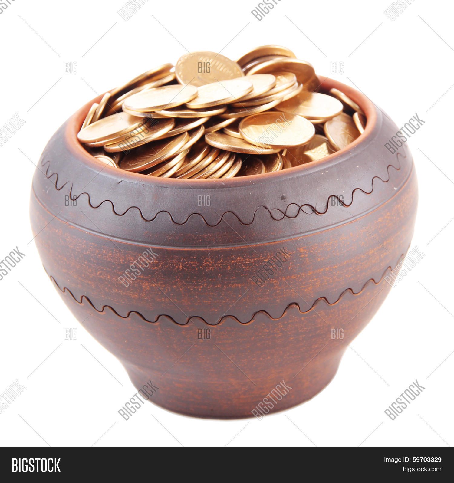 Golden Coins Ceramic Image & Photo (Free Trial) | Bigstock