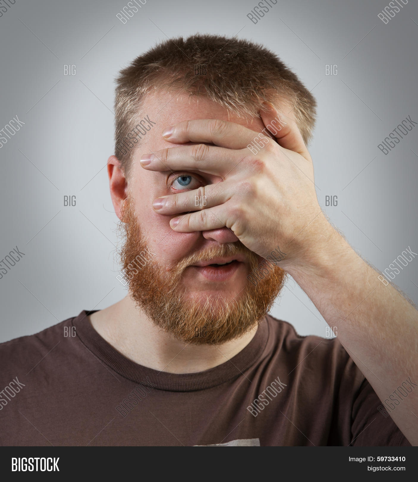 Man Opened One Eye Image & Photo (Free Trial) | Bigstock