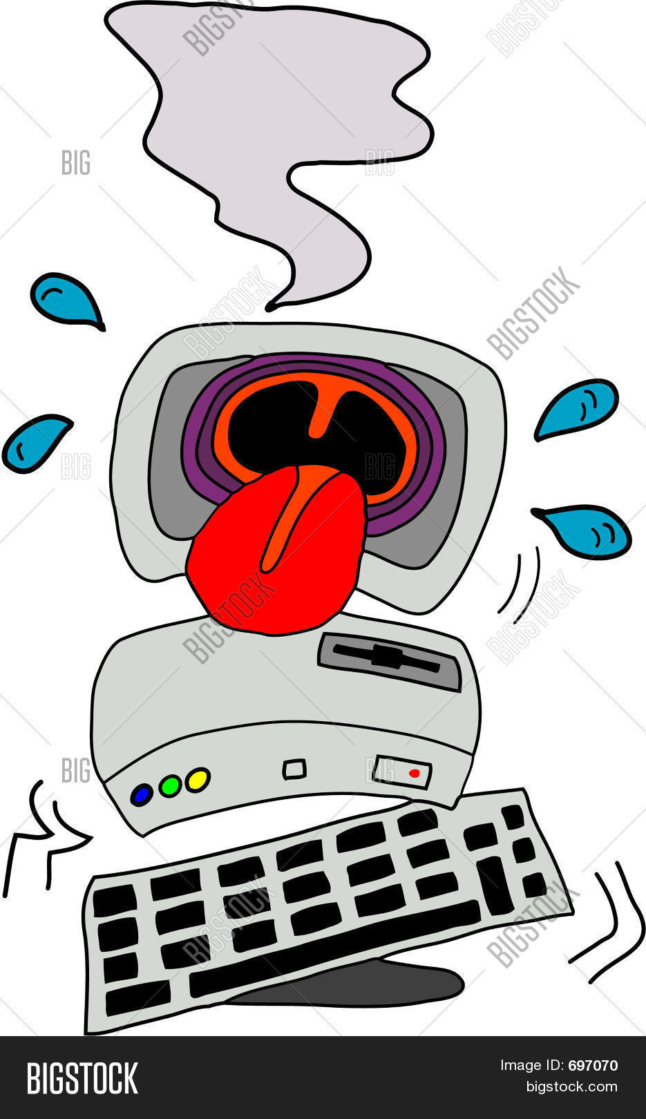 Imagen y foto Computadora Enferma (prueba gratis) | Bigstock