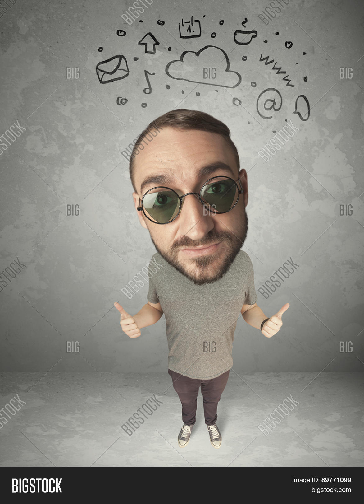 Funny Guy Big Head Image & Photo (Free Trial) | Bigstock
