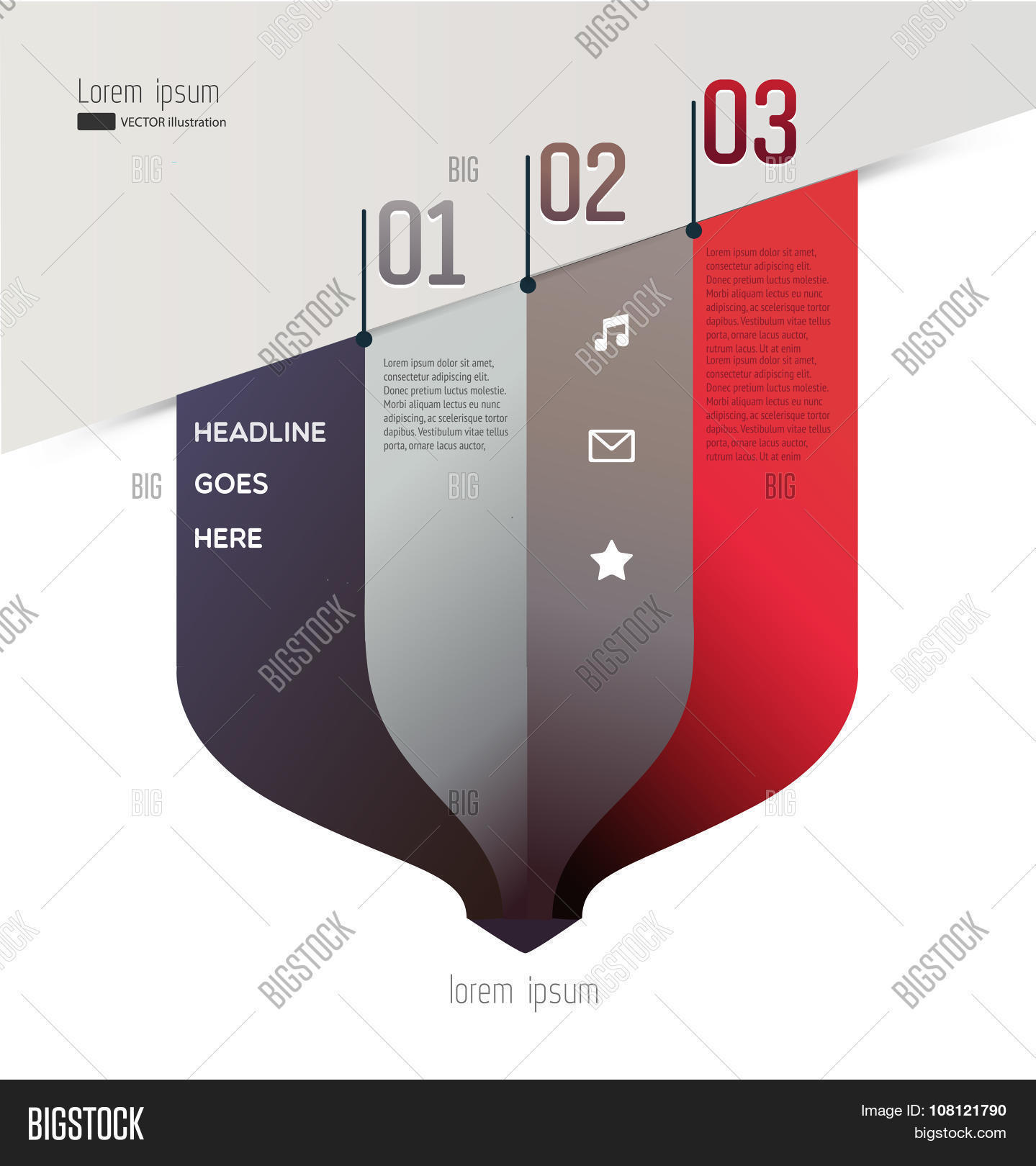 Three Steps Vector Vector & Photo (Free Trial) | Bigstock