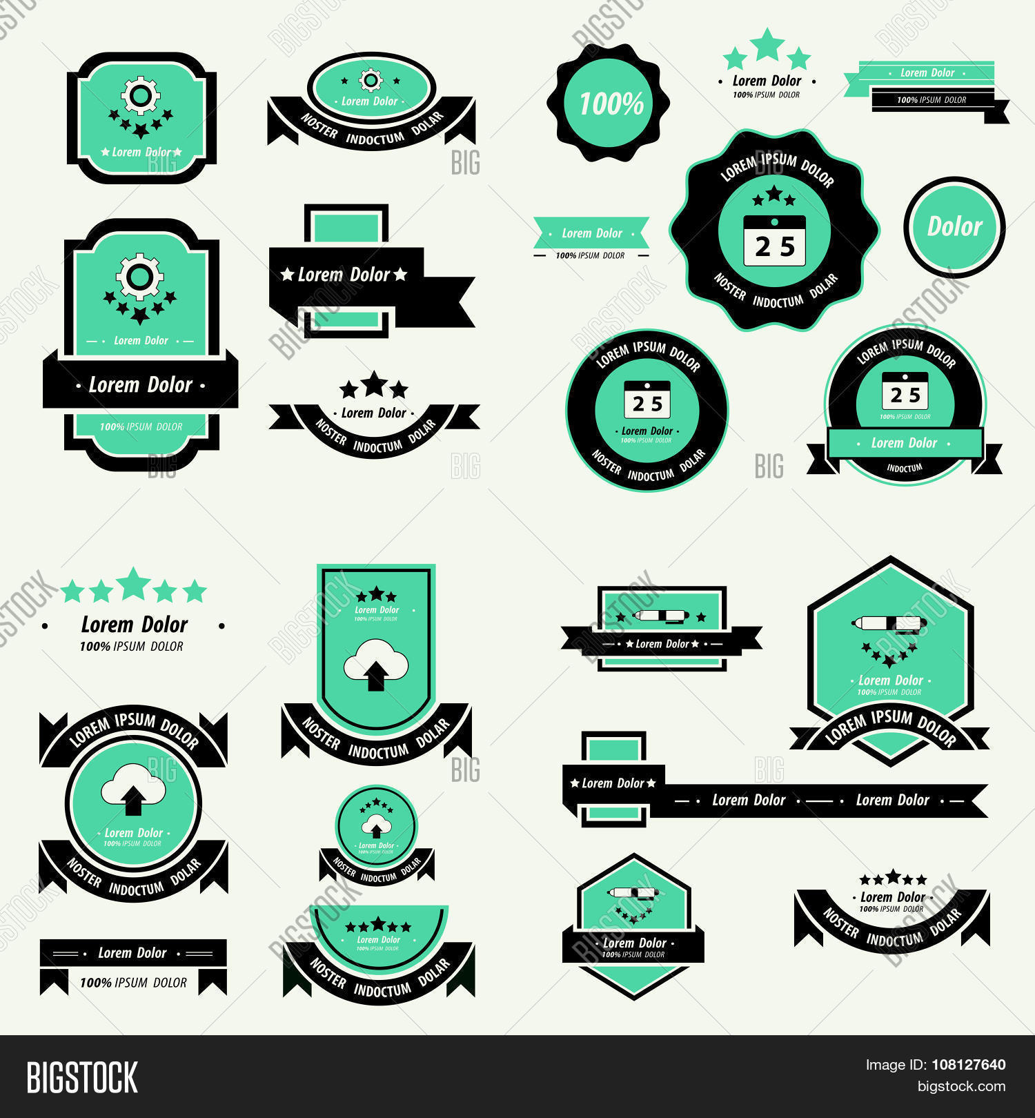 Label Ribbon Template Vector & Photo (Free Trial) | Bigstock