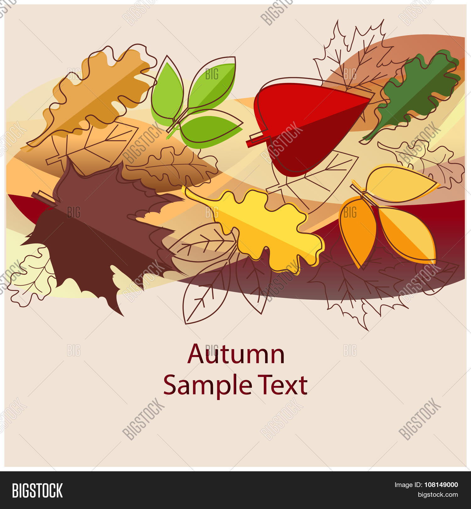 Autumn Card Vector & Photo (Free Trial) | Bigstock