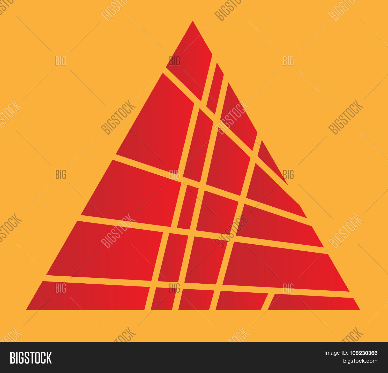 Sliced Red Pyramid Vector & Photo (Free Trial) | Bigstock
