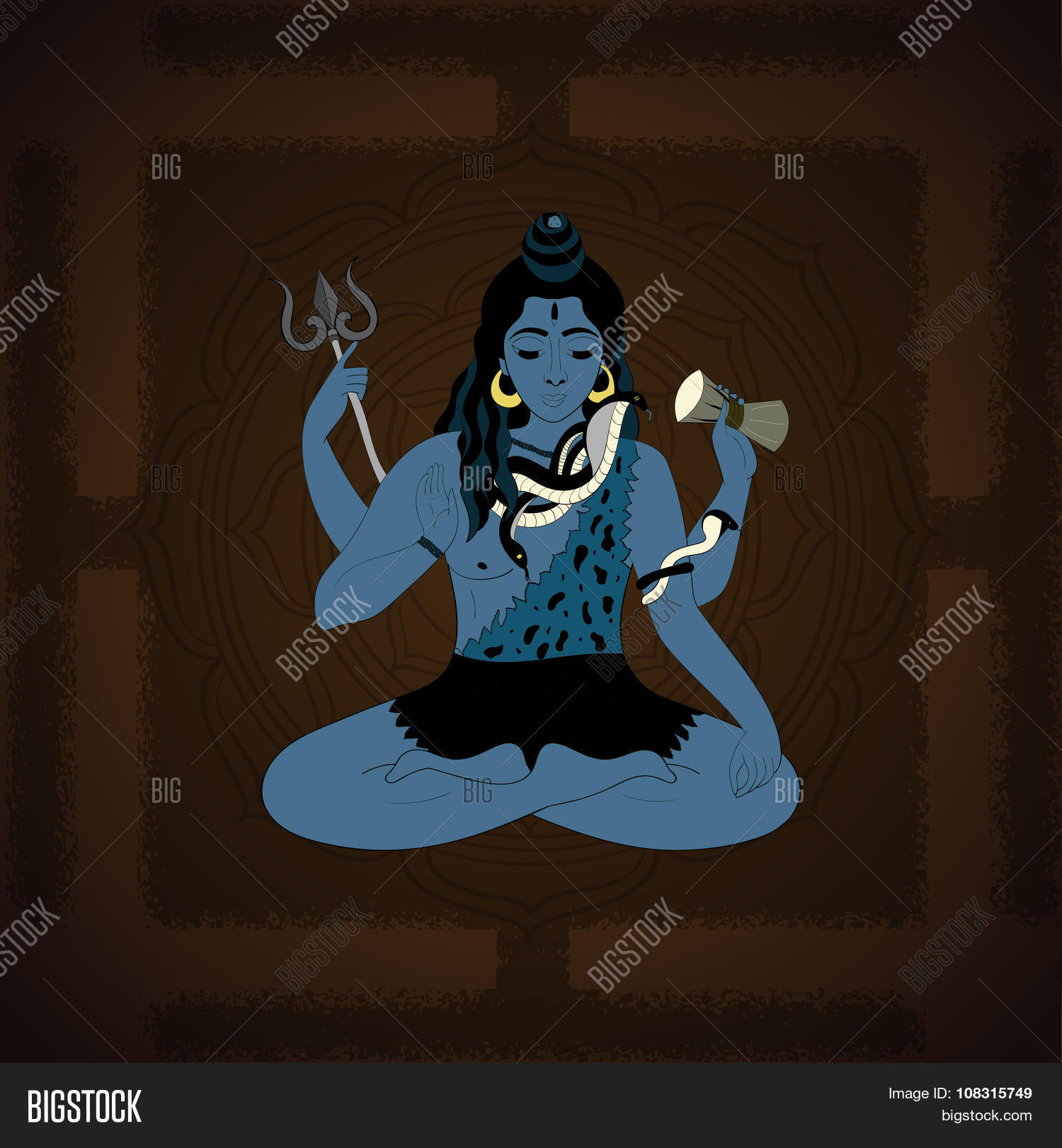 Lord Shiva. Hindu Vector & Photo (Free Trial) | Bigstock