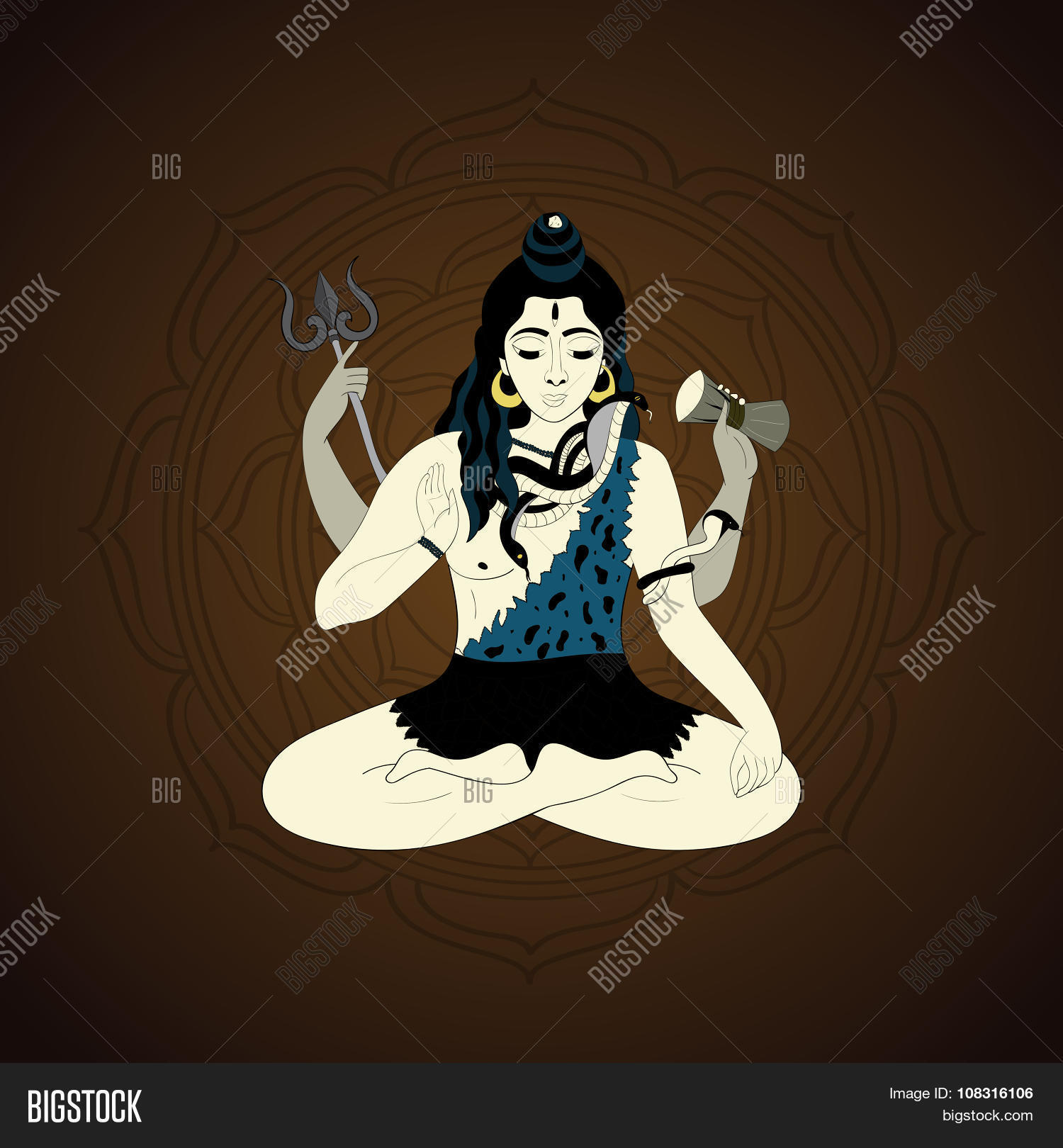 Lord Shiva. Hindu Vector & Photo (Free Trial) | Bigstock