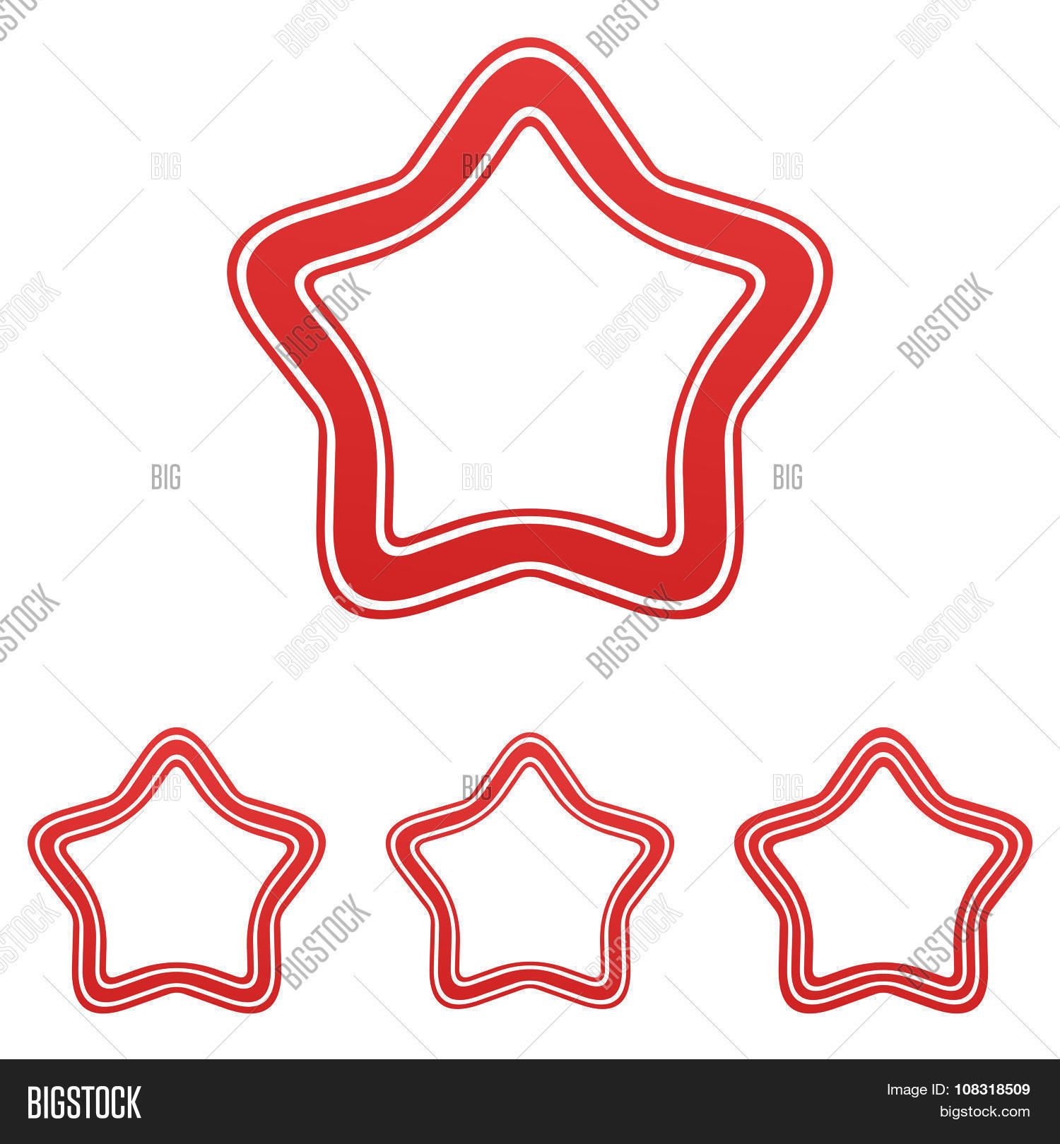 Red Line Star Logo Vector & Photo (Free Trial) | Bigstock