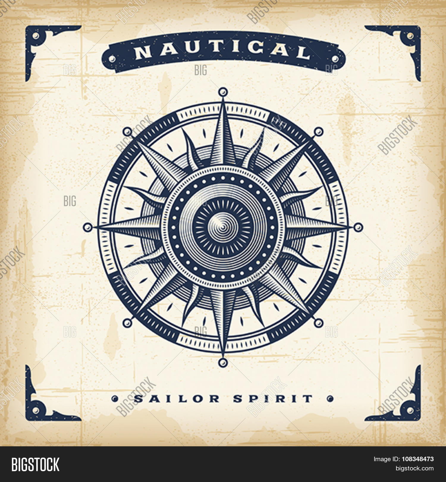 Vintage Wind Rose. Vector & Photo (Free Trial) | Bigstock