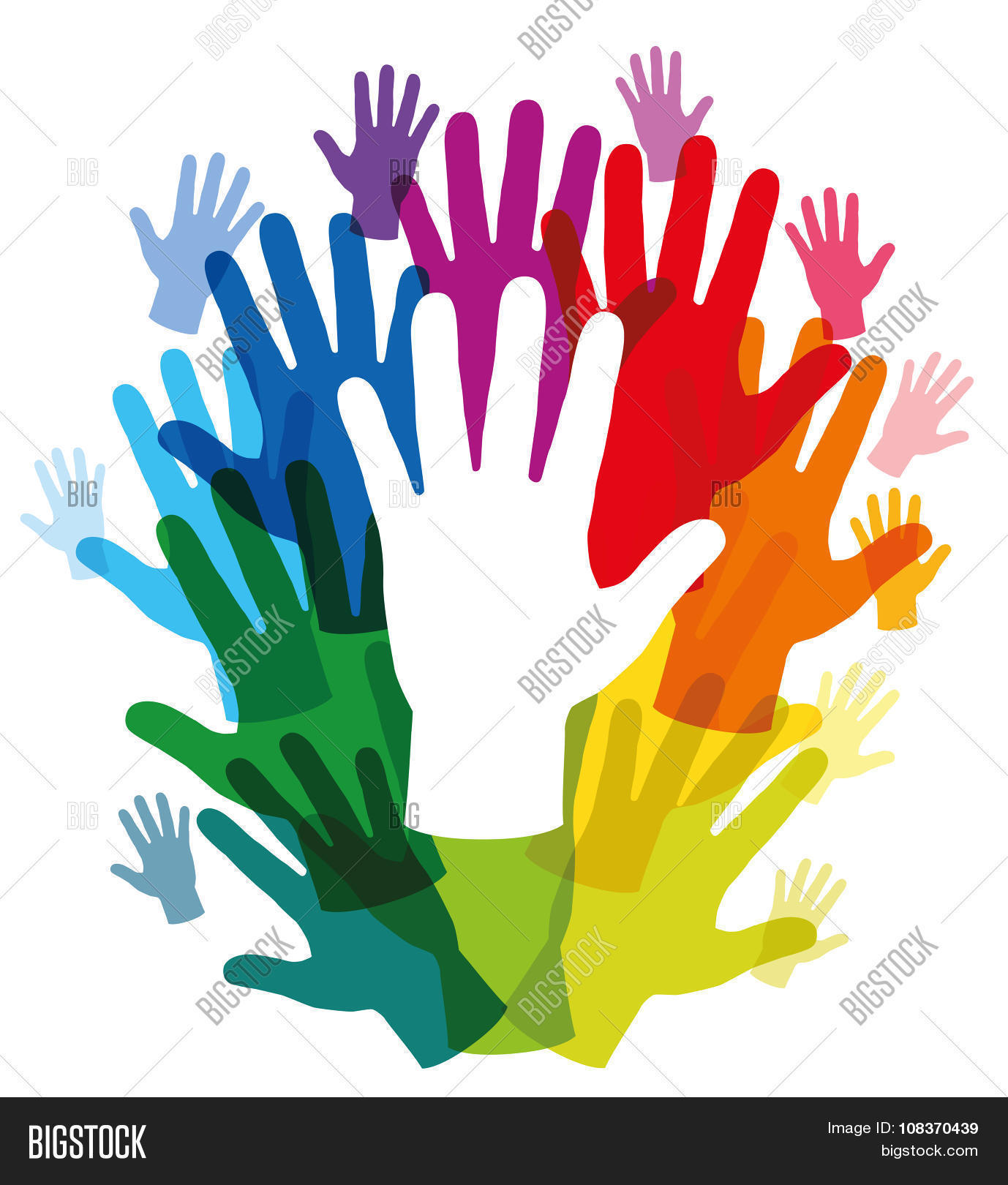 Hands Rainbow Colored Vector & Photo (Free Trial) | Bigstock