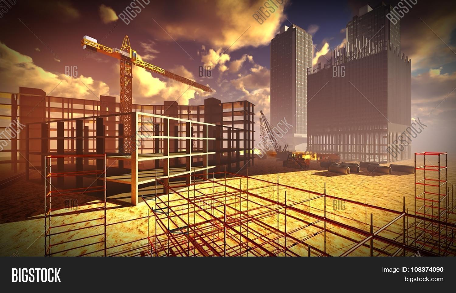 Imagen y foto New Buildings Being (prueba gratis) | Bigstock