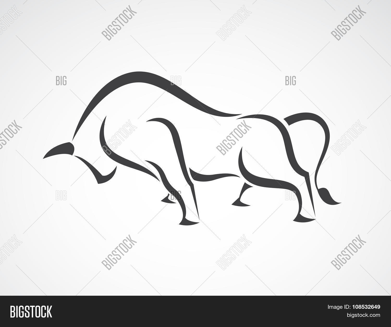Vector Image Bull Vector & Photo (Free Trial) | Bigstock